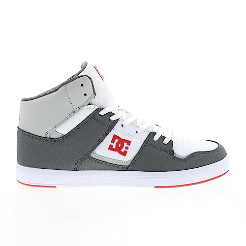 DC Cure Casual High-Top Skate Shoes Sneakers White/Grey/Red 10.5 D (M)