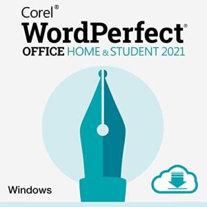 corel wordperfect office home & student 2021 | office suite of word processor, spreadsheets & presentation software [pc download]