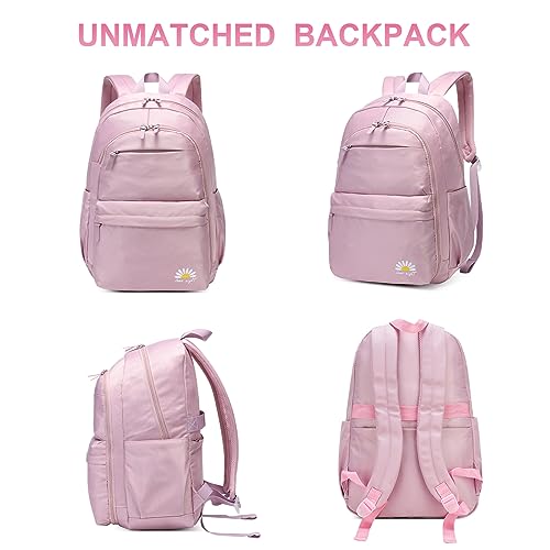 Caran·Y Kids' Backpacks Multipurpose, Waterproof,Spacious Lightweight School Bookbag for 15.6-inch Laptop,Bottle Side Pockets and Suitable for Ages 6 and Up Girl Boy Toddler Backpack（Purple）