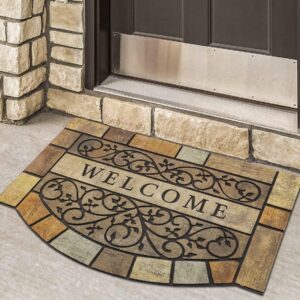 MTOUOCK Durable Welcome Door Mats, 24"x36" Heavy-Duty Large Welcome Mats for Front Door with Non-Slip Rubber Backing, Door Mats for Outside Entry, Front Door Mat for Garage, Patio, High Traffic Area