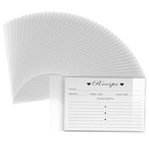 100pcs recipe card protectors 4x6 plastic sleeves - thick clear plastic sheet protectors recipe card sleeves page protectors hard plastic card sleeves- recipe cards 4x6 clear plastic sleeves for cards