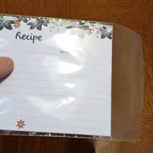 100Pcs Recipe Card Protectors 4x6 Plastic Sleeves - Thick Clear Plastic Sheet Protectors Recipe Card Sleeves Page Protectors Hard Plastic Card Sleeves- Recipe Cards 4x6 Clear Plastic Sleeves for Cards