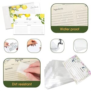 100Pcs Recipe Card Protectors 4x6 Plastic Sleeves - Thick Clear Plastic Sheet Protectors Recipe Card Sleeves Page Protectors Hard Plastic Card Sleeves- Recipe Cards 4x6 Clear Plastic Sleeves for Cards