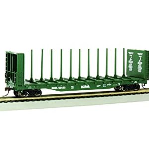 Bachmann Trains - 52' Center-Beam FLATCAR with BULKHEADS - BC Rail #52423 - HO Scale