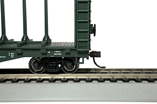 Bachmann Trains - 52' Center-Beam FLATCAR with BULKHEADS - BC Rail #52423 - HO Scale