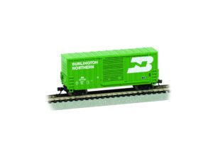 bachmann trains - hi-cube box car - burlington northern #281460 - n scale silver