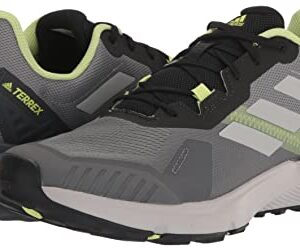 adidas Men's Terrex Soulstride Trail Running Shoes, Grey/Grey/Pulse Lime, 10.5