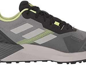 adidas Men's Terrex Soulstride Trail Running Shoes, Grey/Grey/Pulse Lime, 10.5