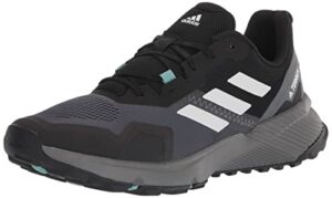 adidas women's terrex soulstride trail running shoes, black/crystal white/mint ton, 8.5