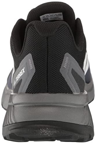 adidas Women's Terrex Soulstride Trail Running Shoes, Black/Crystal White/Mint Ton, 8.5