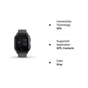 Garmin 010-02427-00 Venu Sq, GPS Smartwatch with Bright Touchscreen Display, Up to 6 Days of Battery Life, Slate (Renewed)