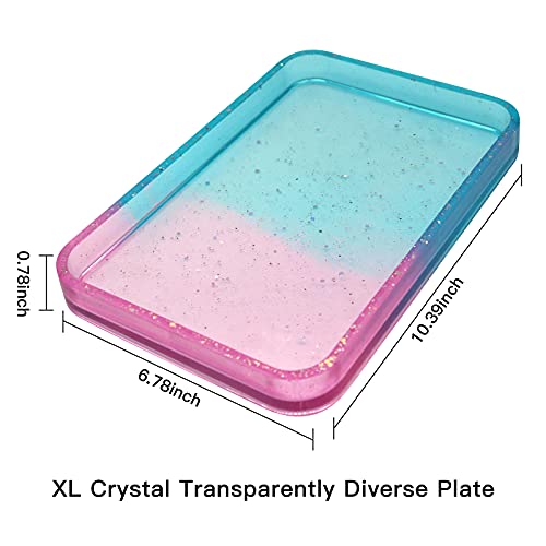 Silicone Tray Molds for Epoxy Resin,Resin Molds with sturdy edges& bottom,8 grids for bottom supporting.Large Rolling Tray Mold for adult &kids DIY Jewelry holder,Home Decoration,good as birthday gift