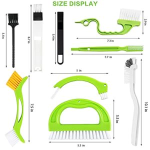 8 Pack Grout Cleaner Brush, Hand-held Groove Gap Cleaning Tools Tile Joint Scrub Brush to Deep Clean, Household Cleaning Brushes for Window Door Track, Stove Tops, Shower, Kitchen, Seams, Floor Lines