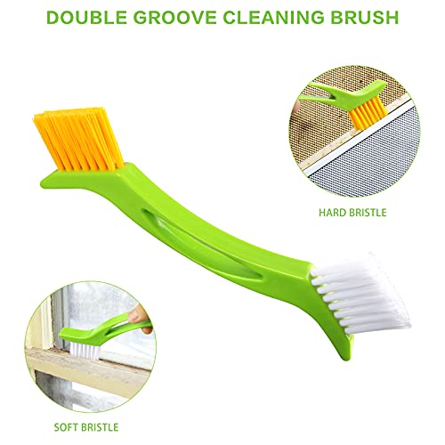 8 Pack Grout Cleaner Brush, Hand-held Groove Gap Cleaning Tools Tile Joint Scrub Brush to Deep Clean, Household Cleaning Brushes for Window Door Track, Stove Tops, Shower, Kitchen, Seams, Floor Lines