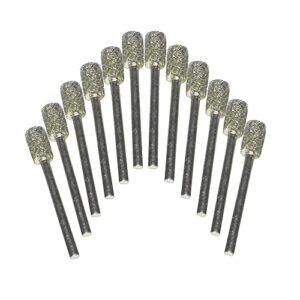 luo ke 12 pcs diamond burr, 1/8 inch shank diamond grinding bits for dremel rotary tool (cylinder head)