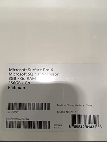 Microsoft Surface Pro X - 13" Touchscreen - Microsoft SQ® 1 - 8GB Memory - 256GB SSD - WiFi - Platinum (Latest Model)