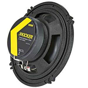 KICKER CSC65 CS Series 6.5 Inch 300 Watt 4 Ohm 2-Way Car Audio Coaxial Speakers System with Polypropylene Cone, PEI Tweeters & EVC Technology, Pair (Renewed)