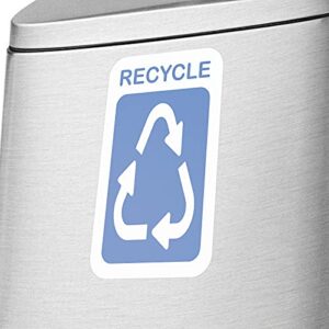 Garbage Trash Recycle Compost Stickers - 3 Durable Vinyl Decals for Easy Bin Labeling (3.1" x 1.9") by Flippin Stickers