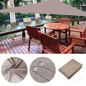 JLCP Waterproof Triangle Sun Shade Sail 4 X 4 X 5.7 M, 90% UV Block Canopy for Patio, Right Angle Garden Shade Sails with 3 Ropes,Sunshade Awnings for Outdoor Camping Lawn,Light Brown