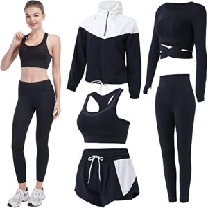 inmarces workout sets for women 5 pcs yoga outfits activewear tracksuit sets