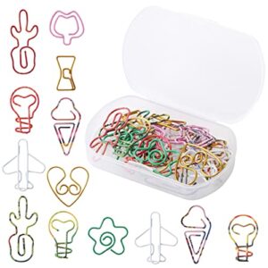 mr. pen- cute paper clips, assorted colors, 24 pcs, cute planner clips, cool paper clips, fun paper clips, paper clips, paper clips for kids, funny paperclip bookmark