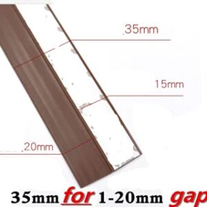 Door Weatherstrip Strong Adhesive Door Bottom Seal Black Rubber Strip 16.4 Feet Length Weather Stripping Door Bottom Seal Strip Door Winddow Sweep Weather Stripping Door Draft Stopper