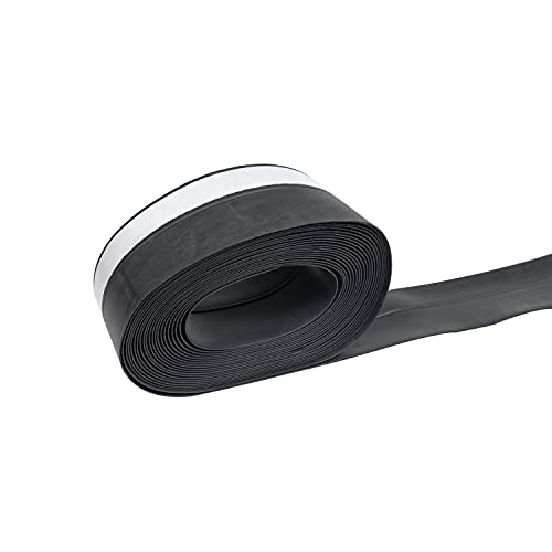 Door Weatherstrip Strong Adhesive Door Bottom Seal Black Rubber Strip 16.4 Feet Length Weather Stripping Door Bottom Seal Strip Door Winddow Sweep Weather Stripping Door Draft Stopper