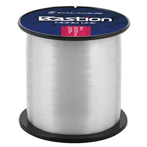 calamus bastion monofilament fishing line - strong abrasion resistant mono line, 4lb 1200yard 0.200mm- clear