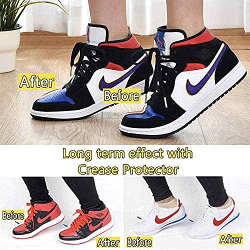 4 Pairs Shoes Crease Protector Against Sneaker Creases, Toe Box Decreaser, Anti-Wrinkle Shoes Creases Men's 7-12 / Women's 5-8 (4 PAIR)