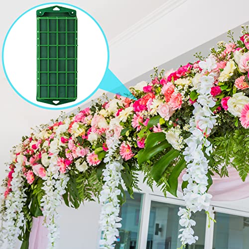 Floral Foam Cage Flower Holder with Floral Foam for Fresh Flowers Cage Bowl for Table Centerpiece Floral Arrangement, Rectangle, 30 x 12 x 8 cm (4 Pieces)