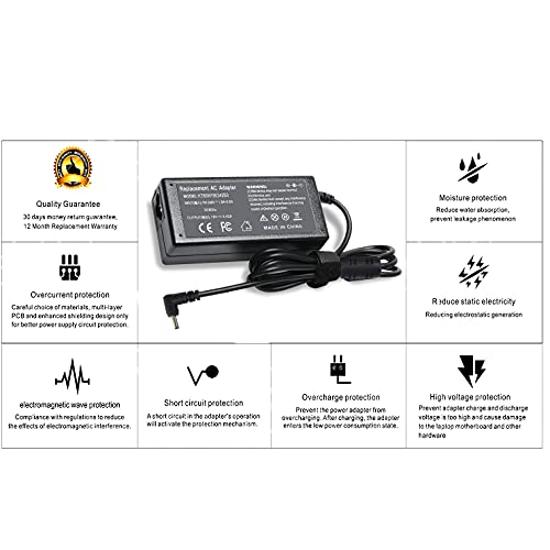 AC Charger for Acer Swift Spin 1 3 5 SP111-33 SP111-32N SF314-51 SF314-52 SF314-54 SF315 SP314-21 Chromebook CB3 CB5 CB3-111 CB3-131 CB5-132T CB5-571 R11 11 13 14 15 C720 N16Q13 N15Q9 N16P1 N15Q8