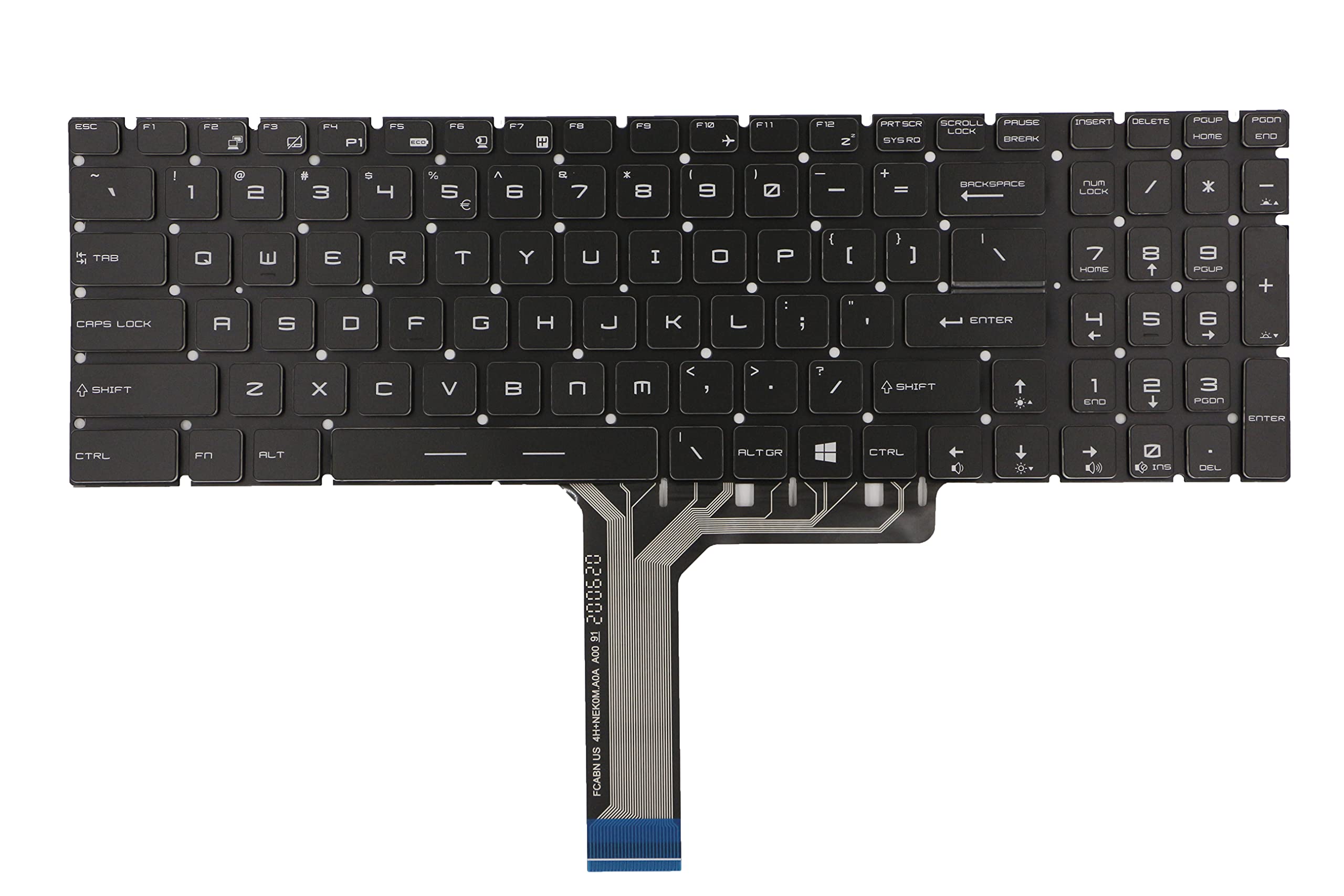 Replacement Keyboard for MSI GS75 GE75 GF75 GE72 GP75 GT72 GE72VR GL75 GL72 GP62 GL72 GL65 GL62 GL62M GL63 GS63 GS63VR GE63 GE62 Series Laptop with Backlit US Layout