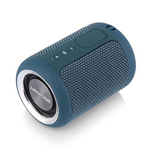 MAWODE Bluetooth Speakers, T10 Waterproof Speaker, 8 Hr Playtime Portable Speaker, Small, Lightweight, Mini, Wireless, Shower Speaker, Aux & TF Card Support (Blue)