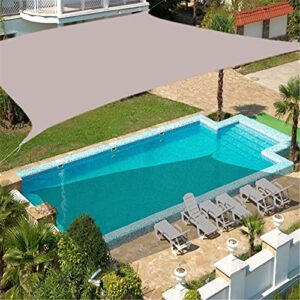 JLCP Outdoor Sun Shade,Waterproof,90% UV Block,Breathable Sun Shade Sail Rectangle,Oxford Cloth,Sail Canopy with Free Rope for Garden/Patio/Lawn/Beach/Camping,3X5m,Light Brown