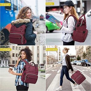 LOVEVOOK Laptop Backpack for Women, 17 Inch Backpack Purse for Women Teacher Backpack Work Computer Backpack Large Travel Backpack (Upgraded)