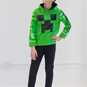 Minecraft Creeper Little Boys Fleece Raglan Hoodie & Pants Set Green/Black 4