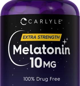 Melatonin 10mg | 365 Tablets | Drug Free Aid for Adults | Vegetarian, Non-GMO, Gluten Free Supplement | by Carlyle