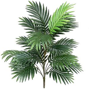 artificial palm tree plants 30" tall uv resistant tropical areca plant faux plants monstera leaves floral arrangement safari leaves beach leave party suppliers decorations