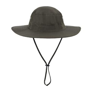 Home Prefer Mens Sun Hat with Neck Flap Quick Dry UV Protection Caps Fishing Hat (Dark Green)