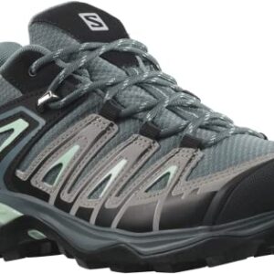 Salomon X Ultra Pioneer CLIMASALOMON Waterproof Hiking Shoes for Women, Stormy Weather/Alloy/Yucca, 7.5