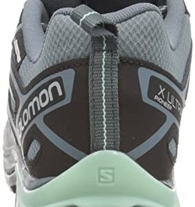 Salomon X Ultra Pioneer CLIMASALOMON Waterproof Hiking Shoes for Women, Stormy Weather/Alloy/Yucca, 7.5