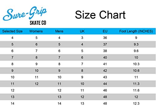 Sure-Grip Boardwalk Unisex Outdoor Roller Skates Material of Leather, Rubber, Suede & Aluminum Trucks | Comfortable, Extra Long Laces - Suitable for Beginners (Sea Breeze, Mens 9 / Womens 10)