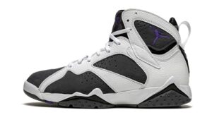 men's jordan 7 retro flint white/flint grey-black-varsity purple (cu9307 100) - 10