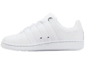 k-swiss women's classic vn leather sneaker, white/white, 9 m