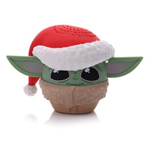 bitty boomers star wars the mandalorian: grogu with santa hat - mini bluetooth speaker