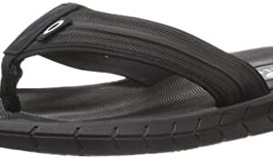 Oakley Men's Pier Ellipse Flip Flop, Blackout, 13