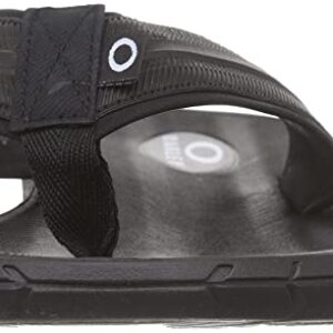 Oakley Men's Pier Ellipse Flip Flop, Blackout, 13