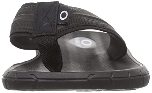 Oakley Men's Pier Ellipse Flip Flop, Blackout, 13