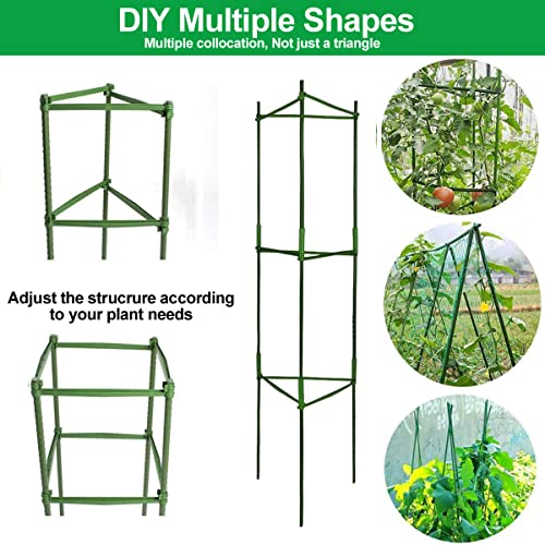 3Pack Tomato Cages Plant Cages 4ft Multifunctional Tomato Support Garden Trellis Tomato Stakes Cucumber Tomato Trellis for Vertical Climbing Plants Vegetable Flowers