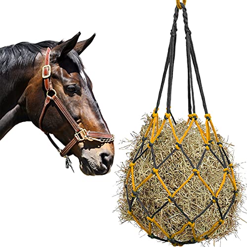 NEECONG Hay Net for Horses, Fun and Capacity is The Upgrade of Horse Treat Ball，Hanging Hay Feeder Bag for Horse Stable Stall Paddock Rest Toy（1 PCS）